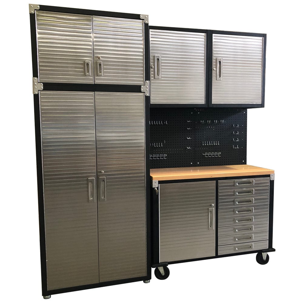MAXIM HD 6 Piece Mid Size Garage Storage System Roll Cabinet 8 Drawers ...