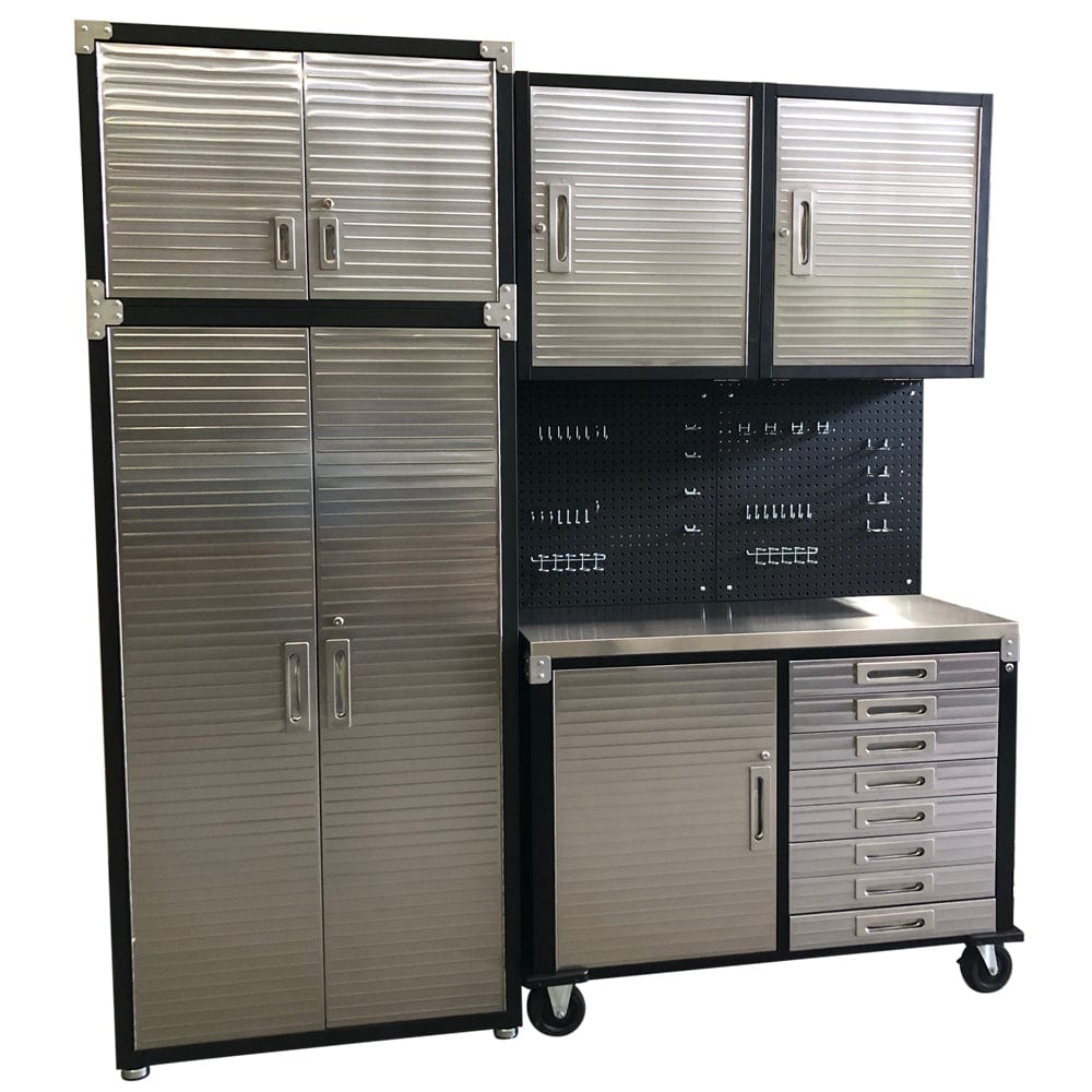 MAXIM HD 6 Piece Mid Size Garage Storage System Roll Cabinet 8 Drawers ...