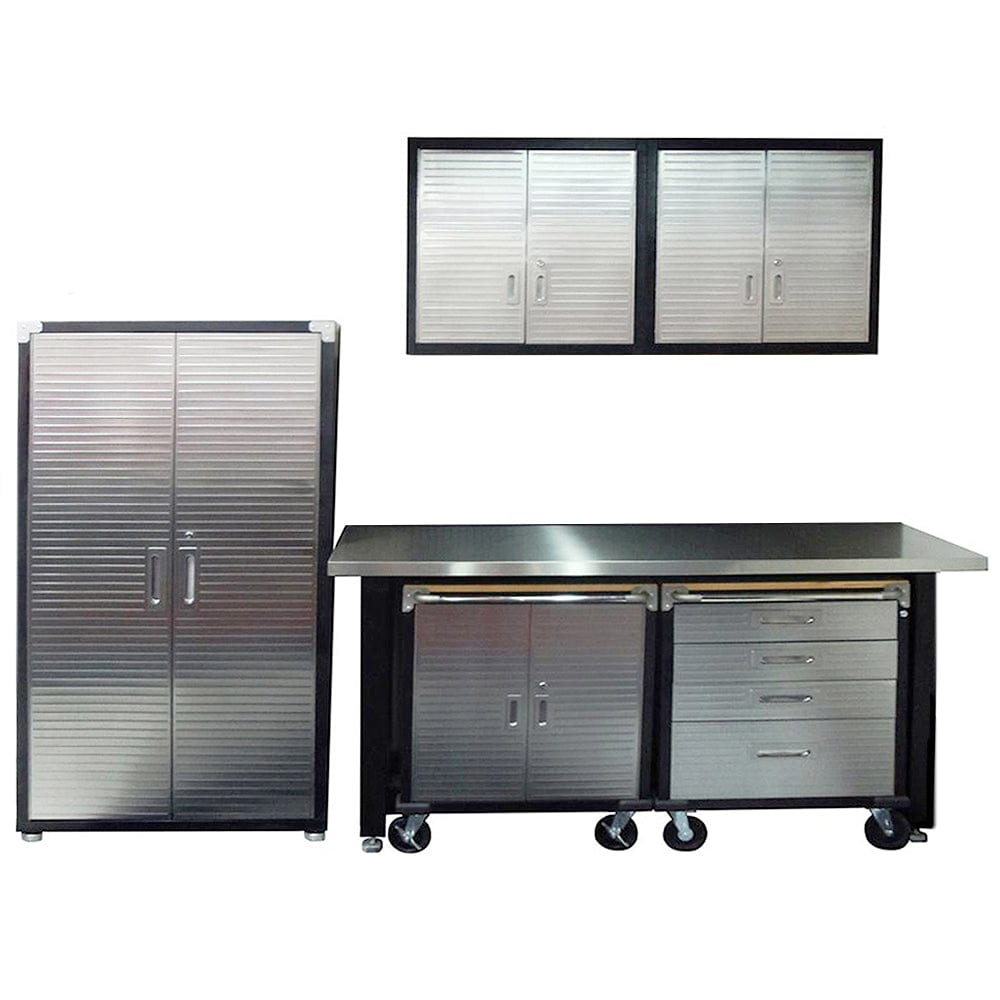 MAXIM HD 6 Piece Standard Garage Storage System Workbench, Steel Uprig ...