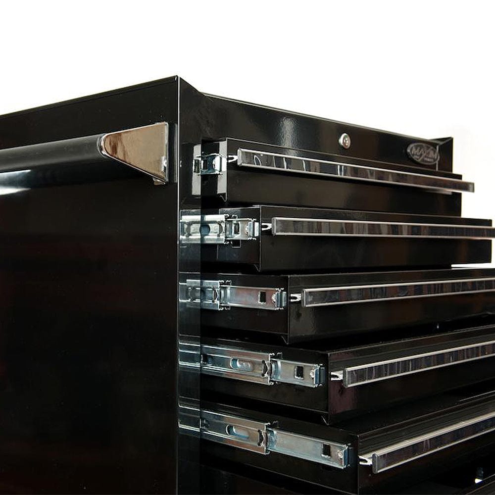 MAXIM 76" Black 28 Drawer - Top Chest, Roll Cabinet, Locker, Side Cabi ...