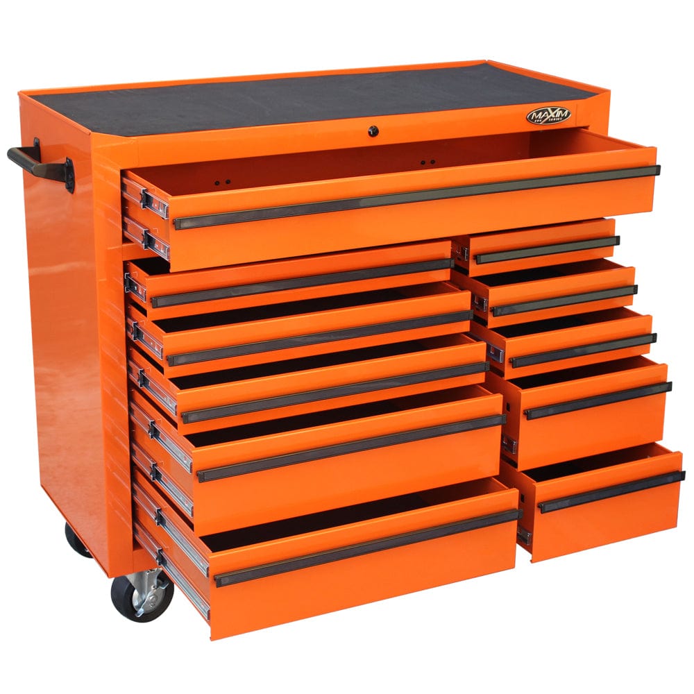 MAXIM 42" Orange 19 Drawer Top Chest Roll Cabinet Toolbox – Just Pro Tools