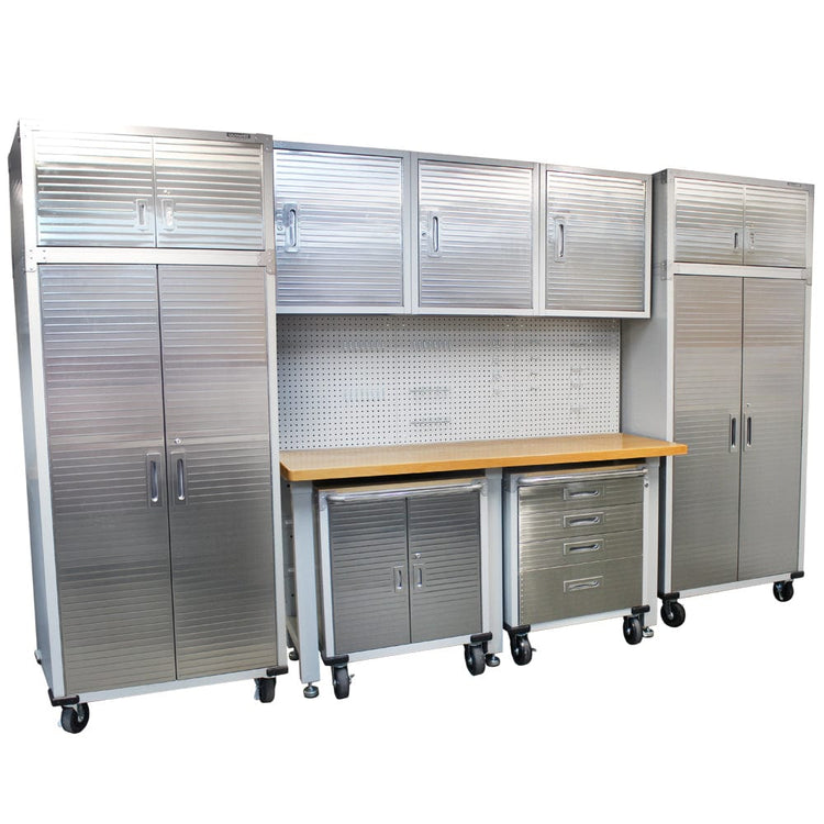 SEVILLE CLASSICS 12 Piece Garage Storage System + Mounting Kit - Timbe ...