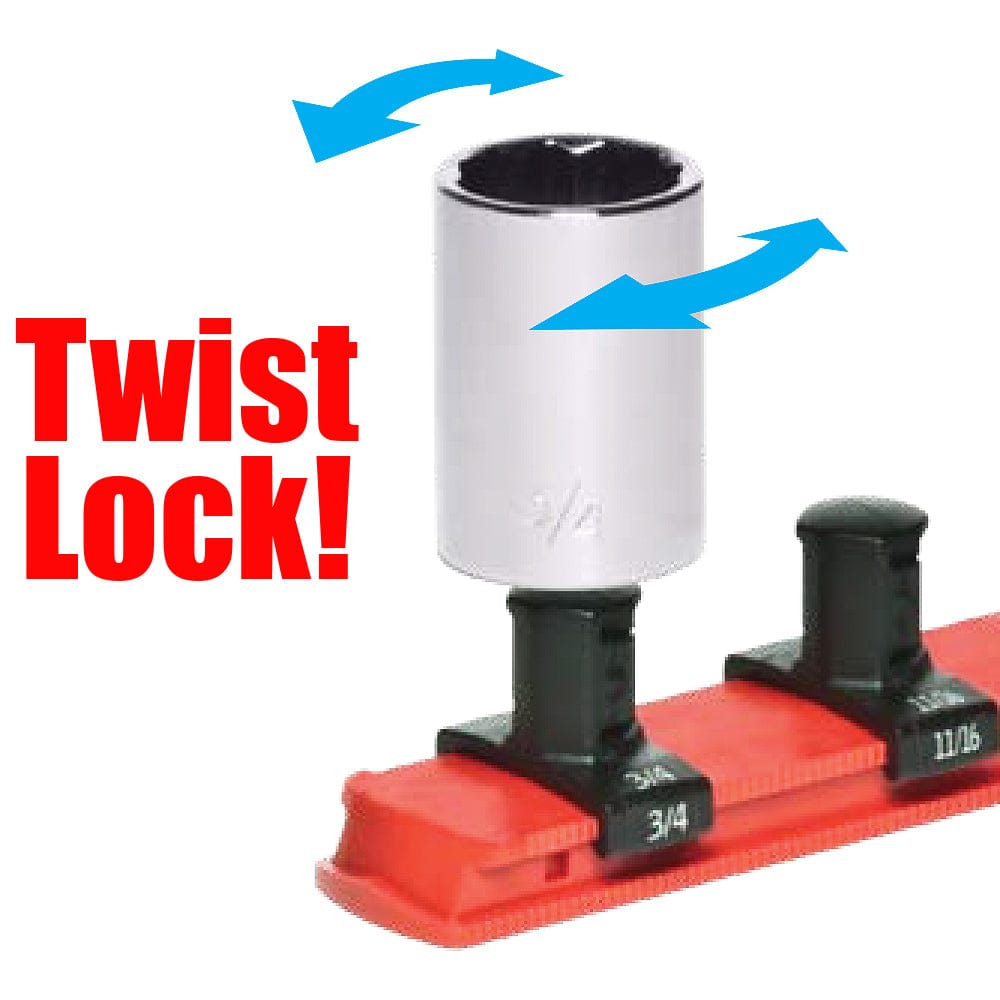 STEALTH 3 x 13" Rail 3/8" Twist Lock Socket Organiser with Tray – Just ...